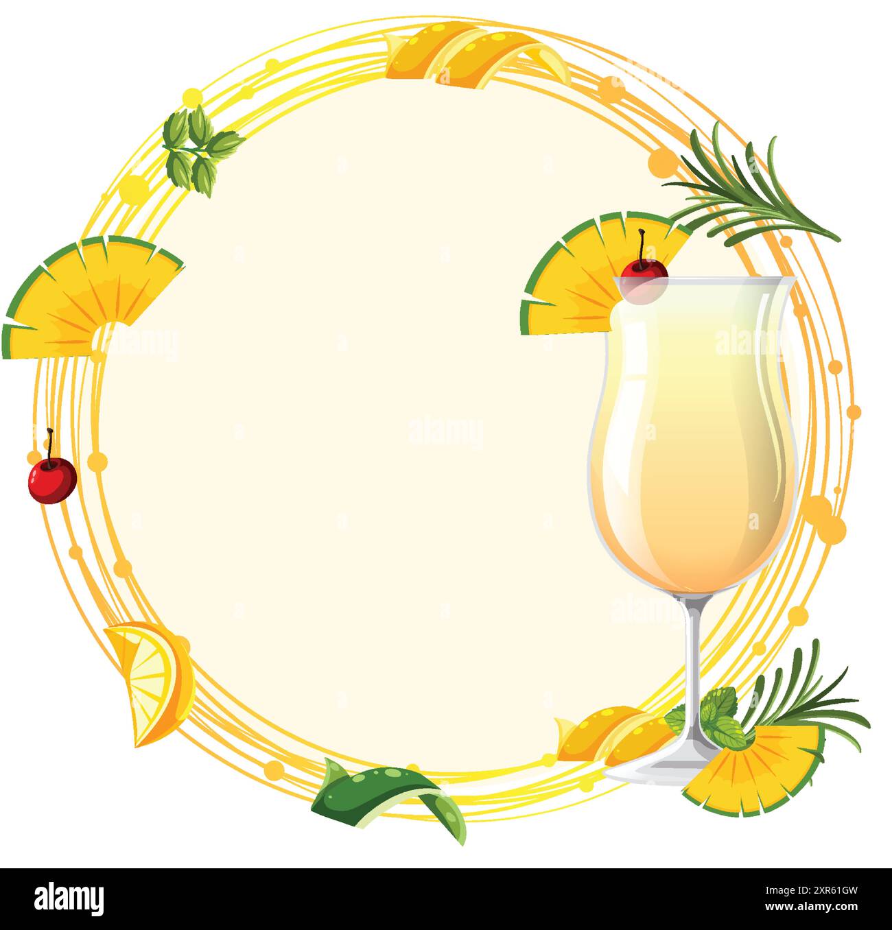 Refreshing summer drink recipe Stock Vector Images - Alamy