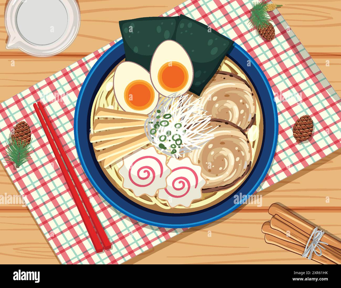 Japanese table setting Stock Vector Images - Alamy