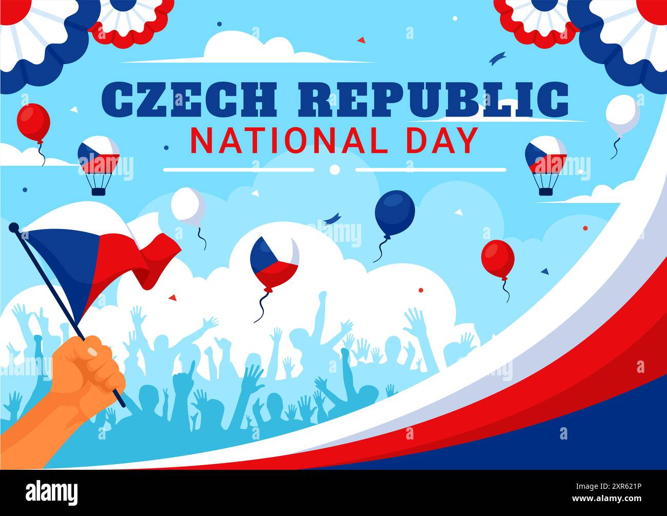 Happy Czech Republic National Day Vector Illustration on September 28th ...