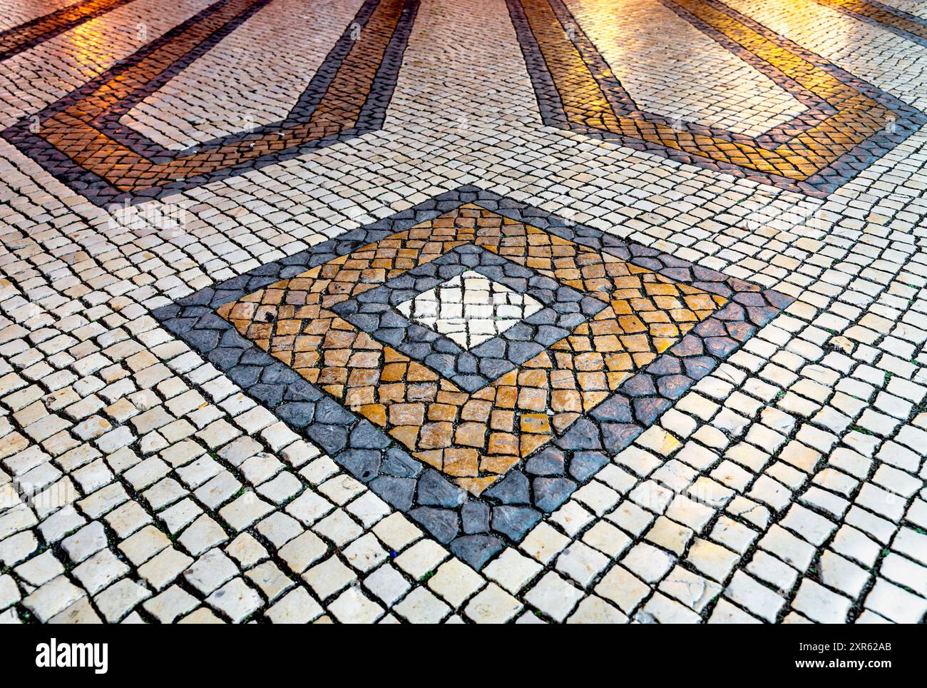 geometric detail worked with limestone and basalt on Portuguese ...