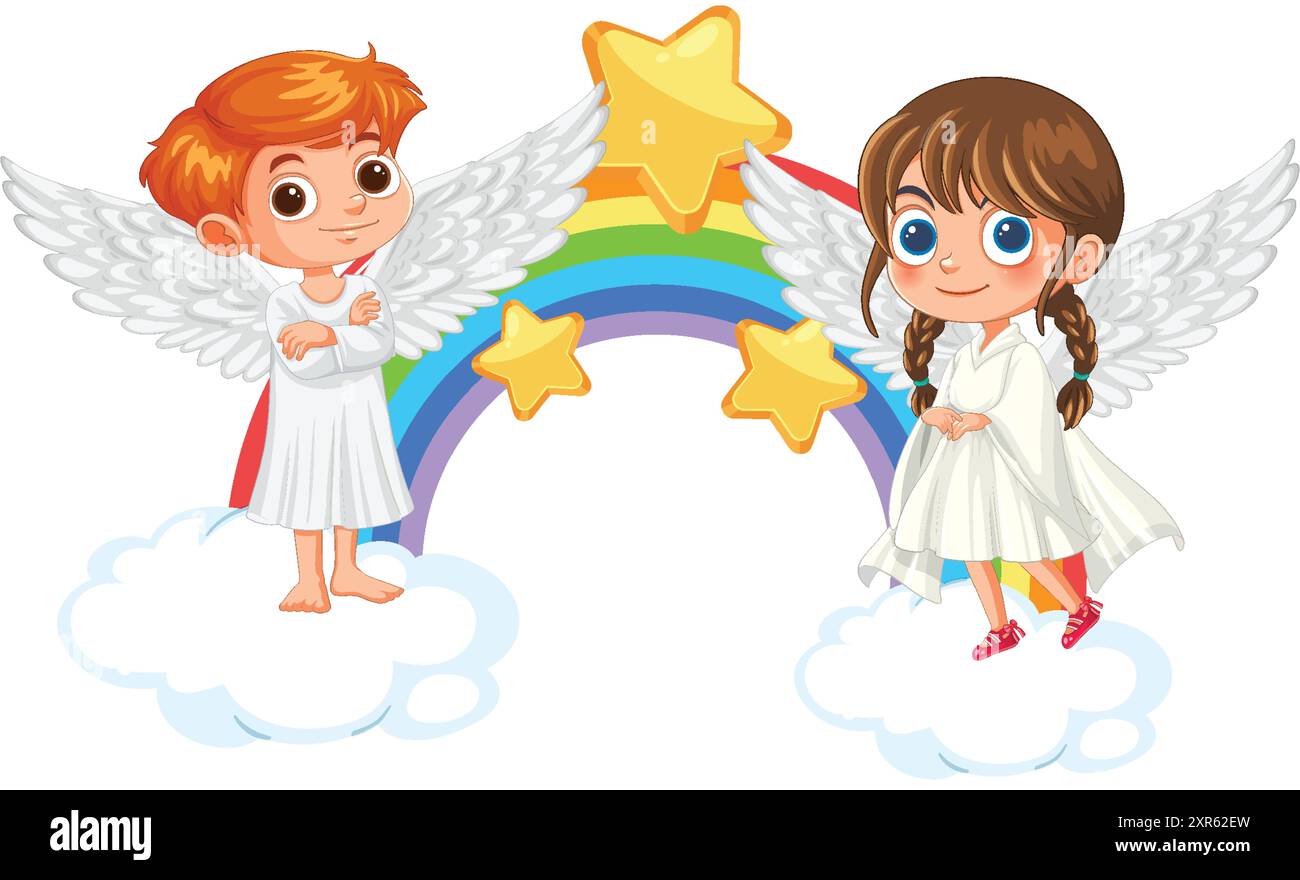 Two angels standing hi-res stock photography and images - Alamy