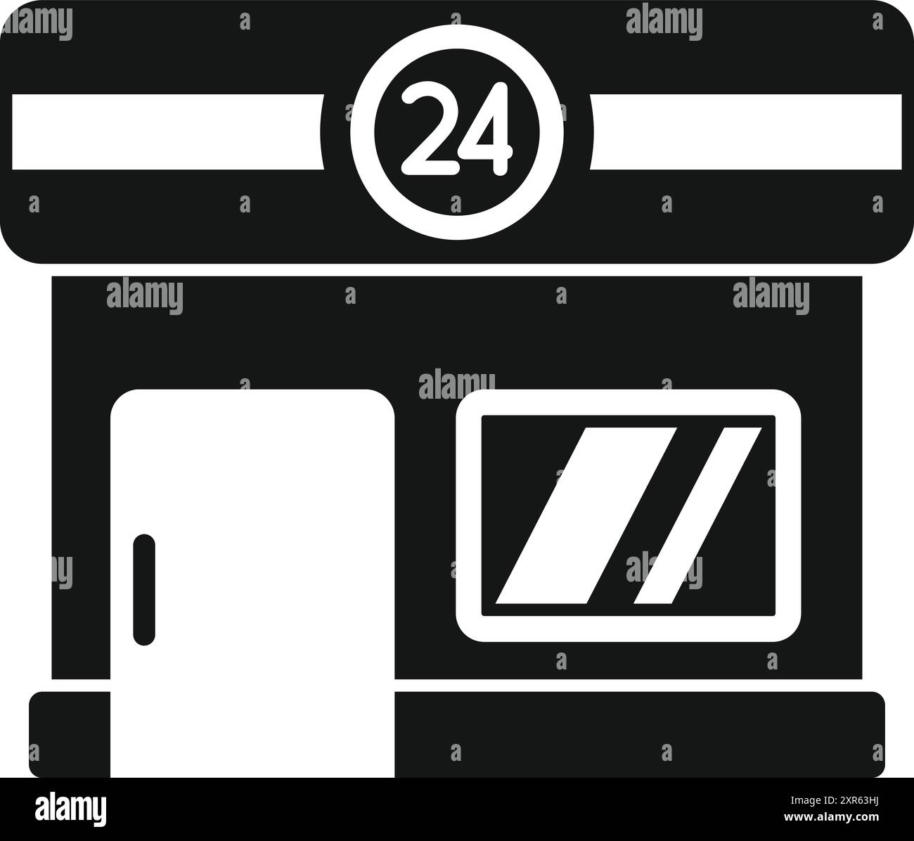 Simple vector of a convenience store facade with an open sign, perfect ...