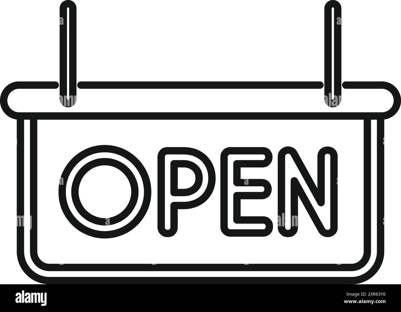 Business now open sign Black and White Stock Photos & Images - Alamy