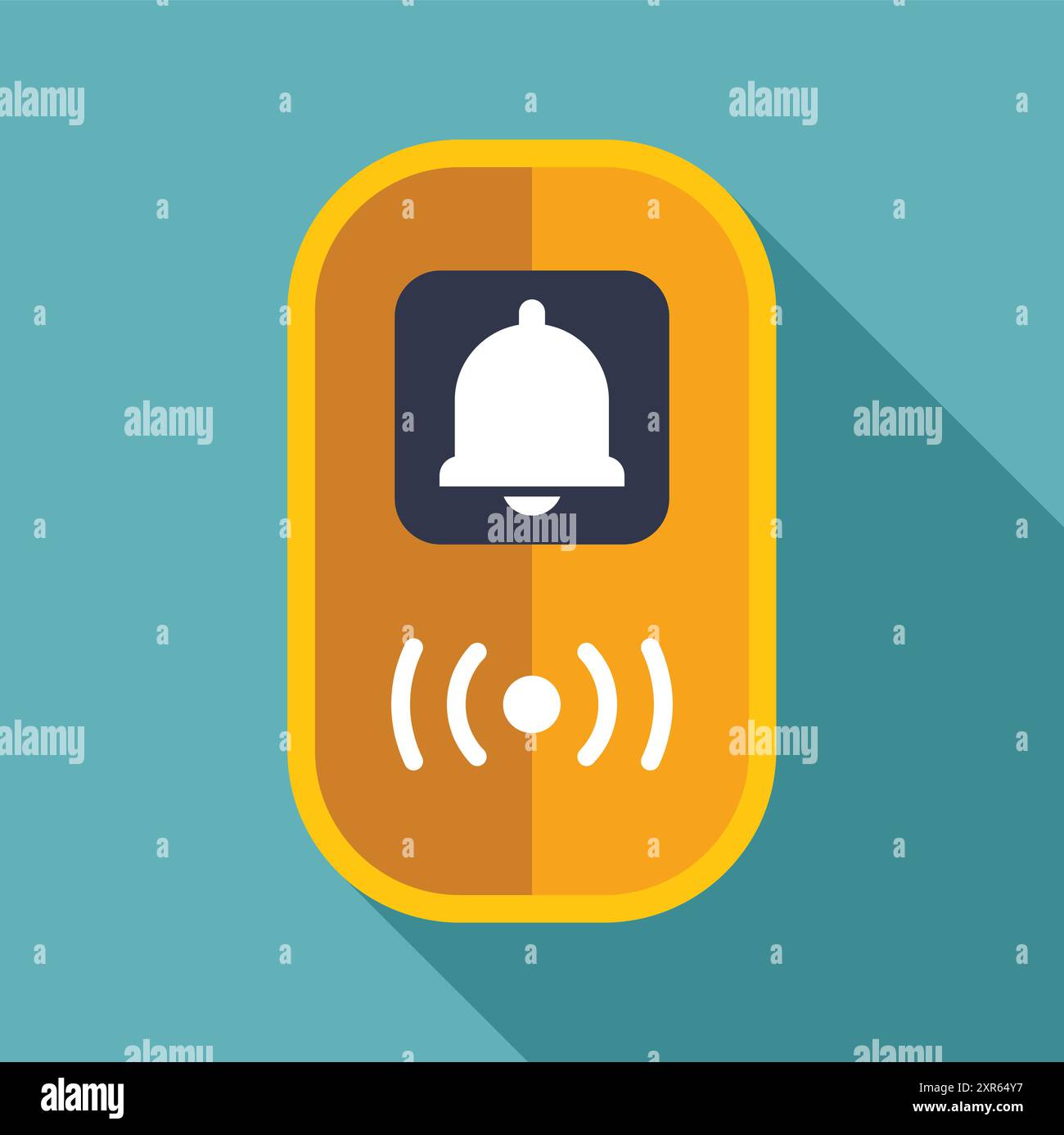 Mobile phone is ringing, showing an incoming call with a bell icon and ...