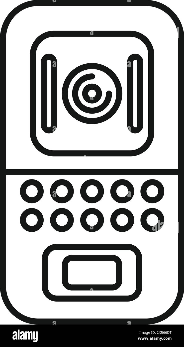 Line art icon of an intercom device showing a security system Stock Vector Image & Art - Alamy