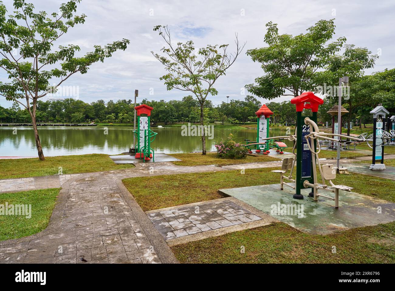 The King Rama IX city park in the island of Phuket, Thailand Stock ...