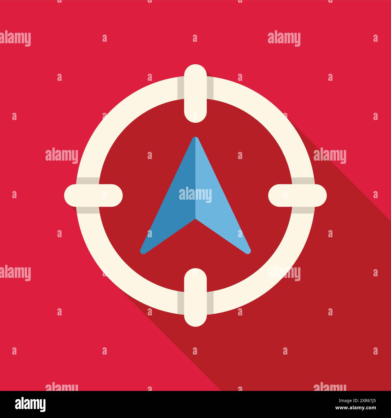 Minimalist design of a gps arrow pointing inside a compass, symbolizing ...