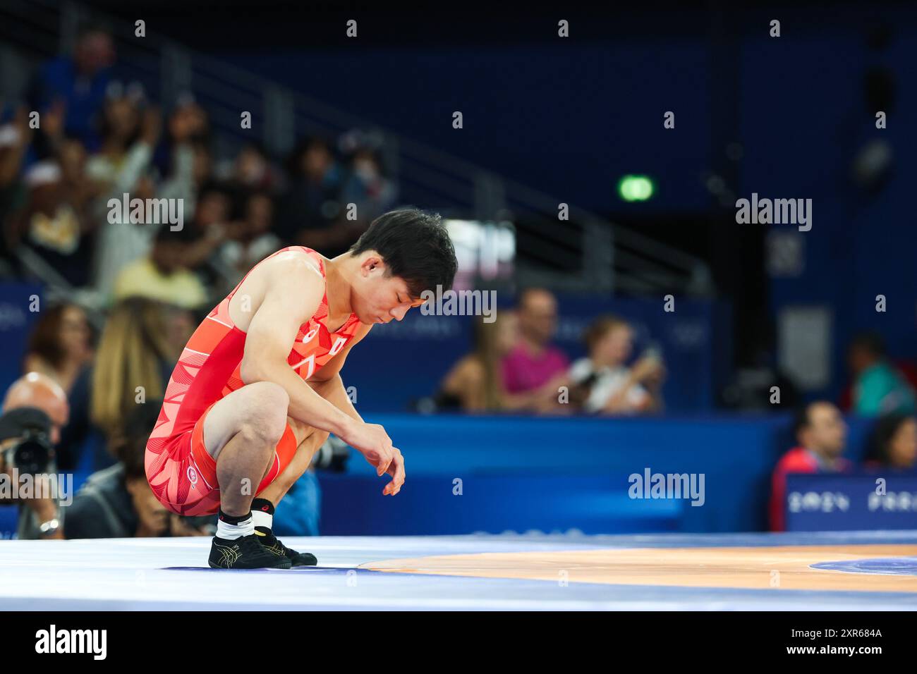 Paris, France. 8th Aug, 2024. Rei Higuchi (JPN) Wrestling : Men's Freestyle 57kg Semi-Final ...