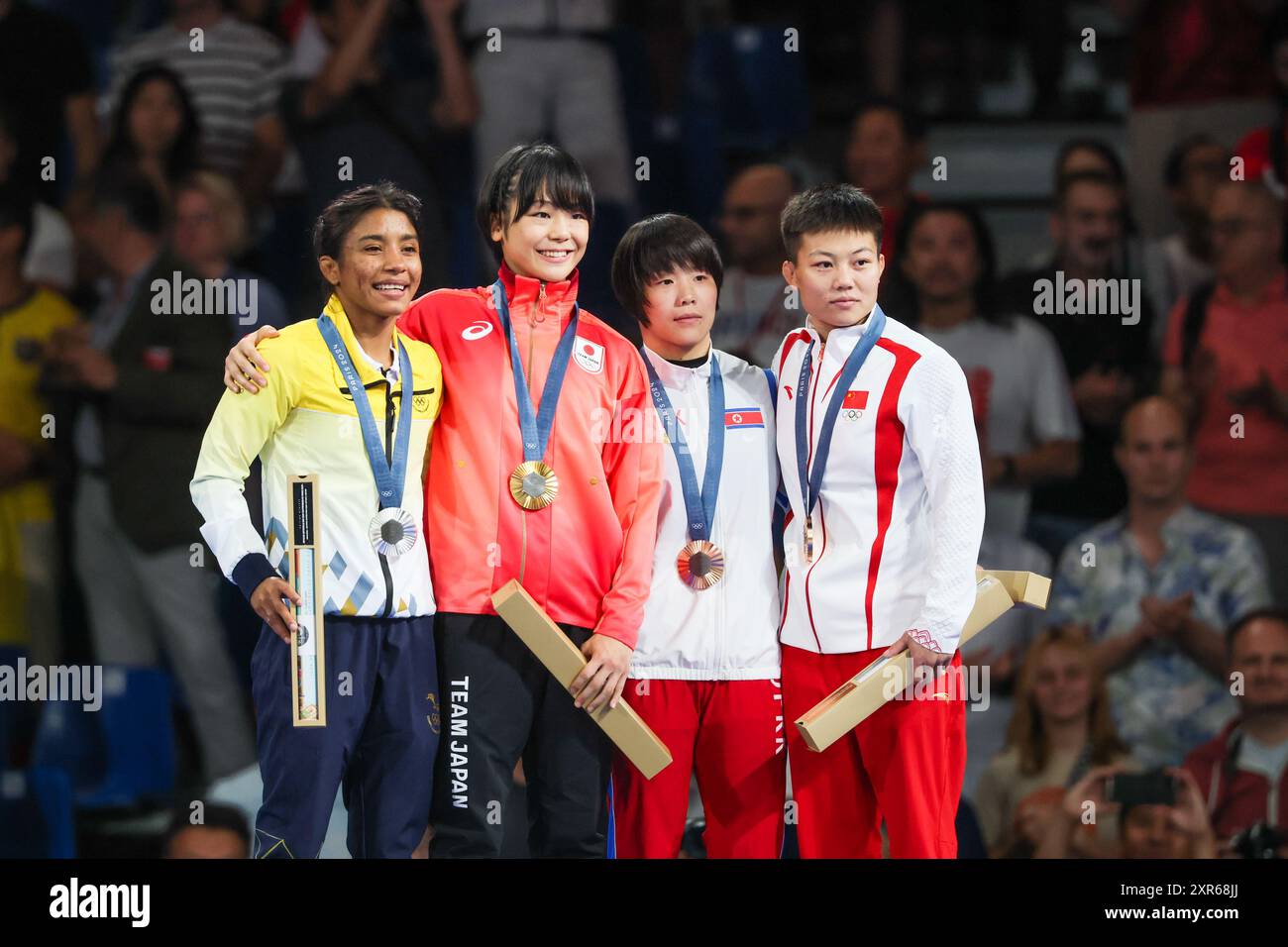 Paris, France. 8th Aug, 2024. (L to R) YEPEZ GUZMAN Lucia Yamileth (ECU ...