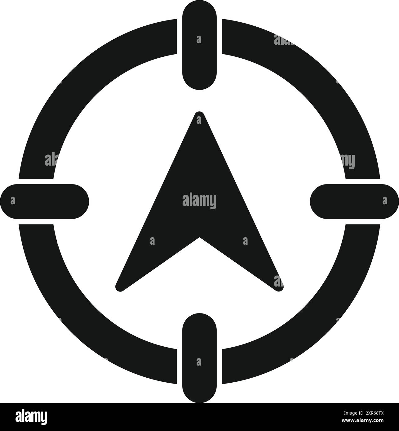Compass pointing north map Black and White Stock Photos & Images - Alamy