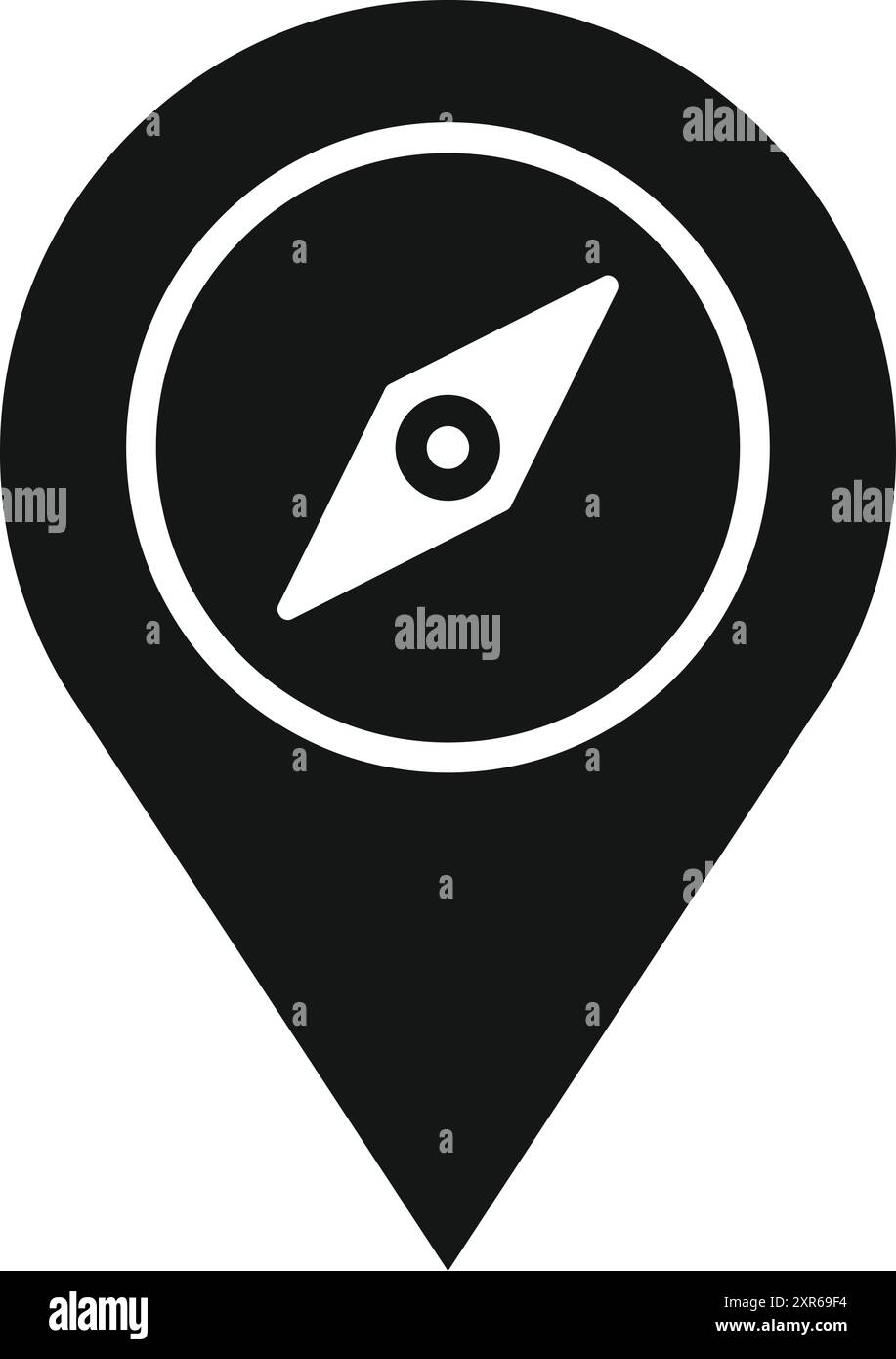 Compass pointing north map Black and White Stock Photos & Images - Alamy