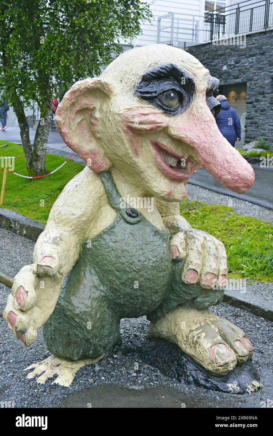 Trolls Park on Mount Fløyen next to the Bergen funicular, Norway Stock ...