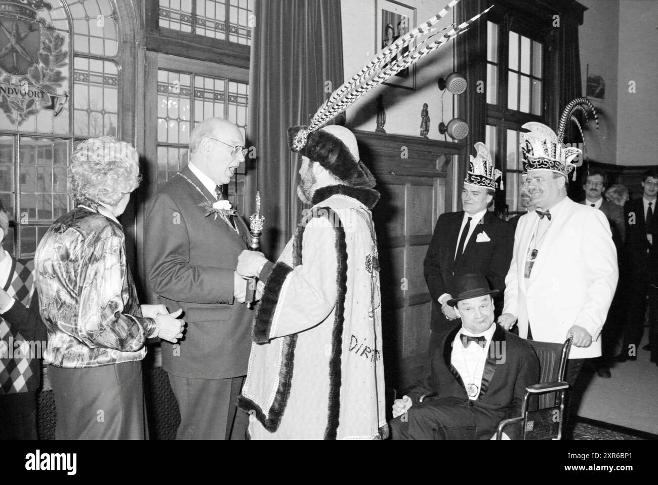 Farewell Mayor Machielsen of Zandvoort, Mayors, Zandvoort, 26-02-1988 ...