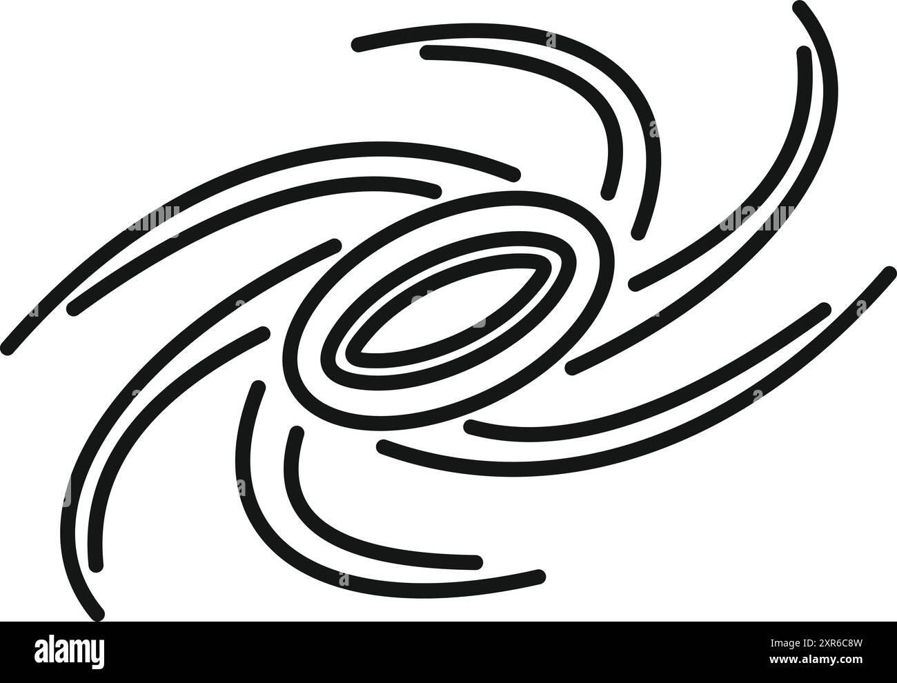 Black hole pulling surrounding space time into a swirling funnel of ...