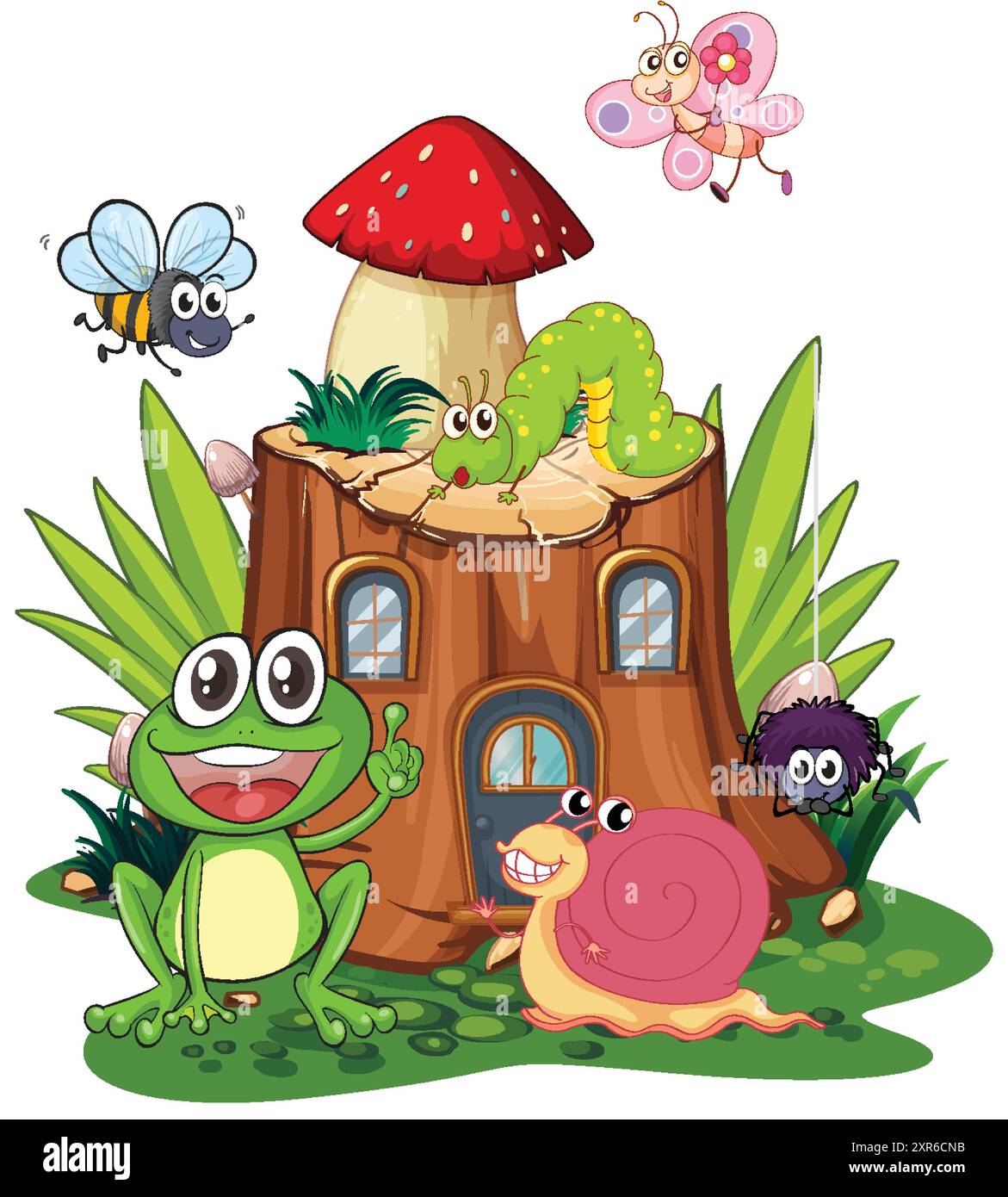 Greenery around the house Stock Vector Images - Alamy