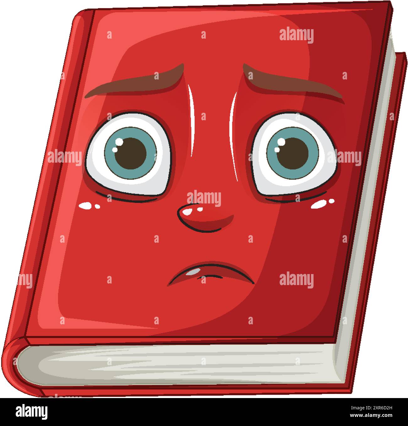 A red book with a sad face Stock Vector Image & Art - Alamy