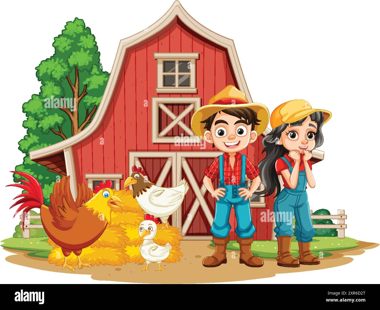 Family of chickens Stock Vector Images - Alamy