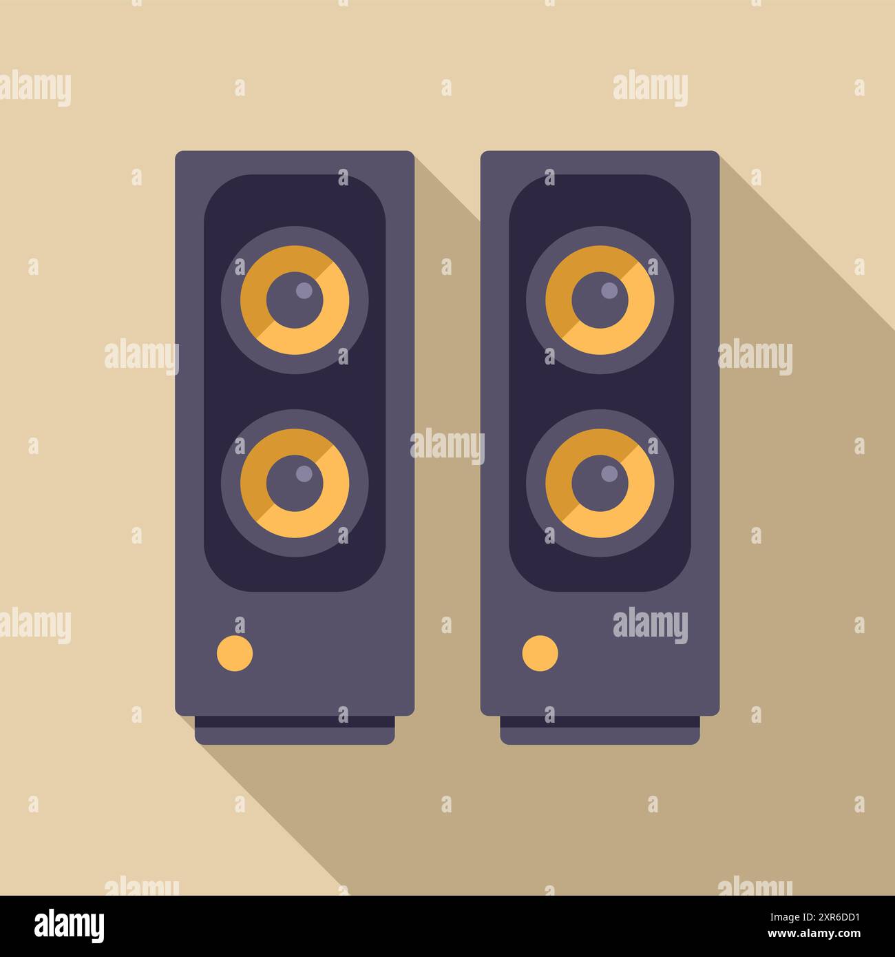 Two audio speakers playing Stock Vector Images - Alamy