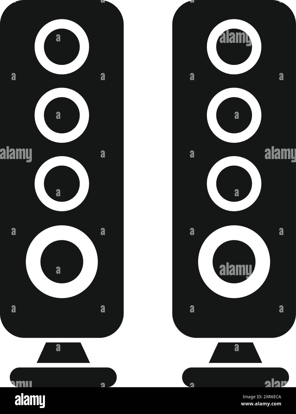 Floor standing speakers Stock Vector Images - Alamy