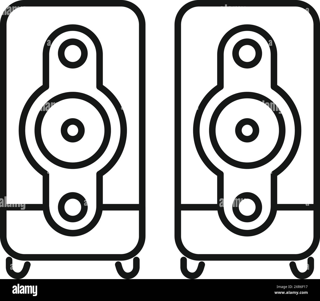 Home recording studio speakers Black and White Stock Photos & Images ...