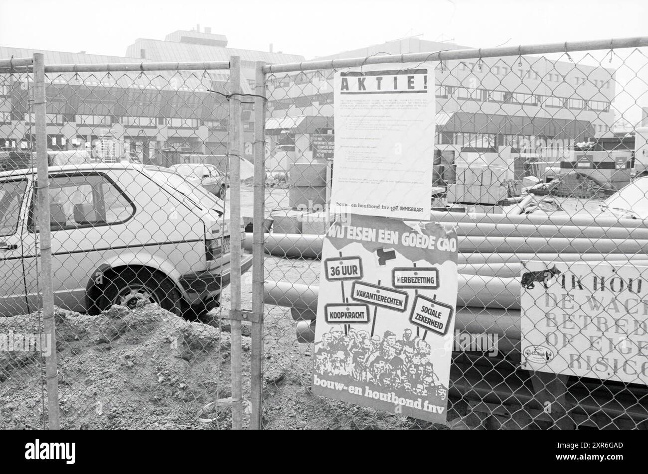 Promotional posters for a better collective labor agreement of Bouw- en ...