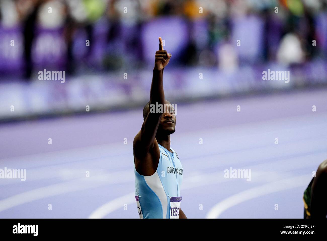 Saint Denis, France. 08th Aug, 2024. Gold medalist Letsile TEBOGO of ...