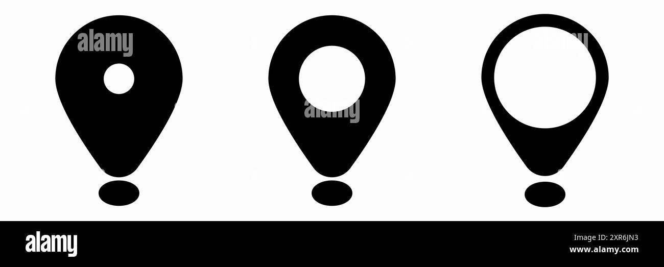 Set of Location pin icons. GPS marker. Vector illustration Stock Vector ...