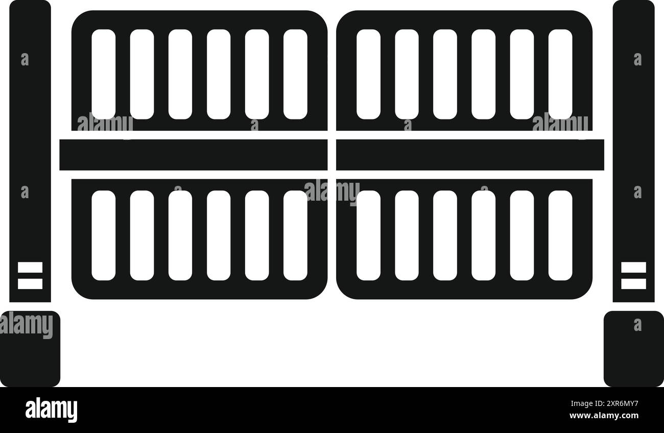 This icon represents a double leaf gate, symbolizing security, access ...