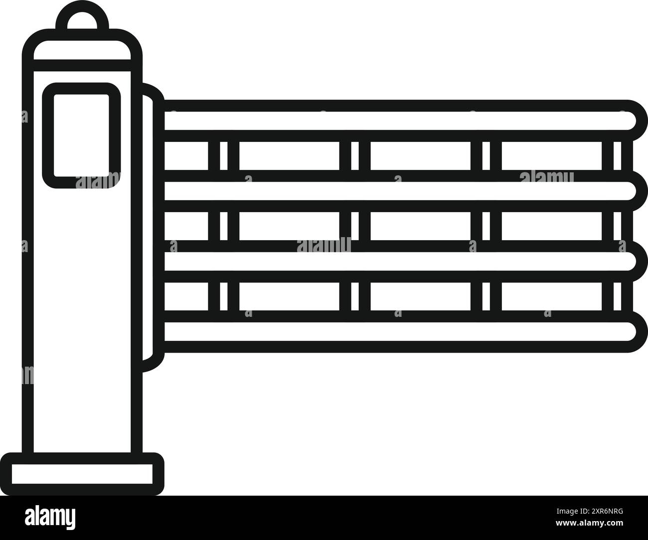 Automatic security gate is blocking entrance to restricted area Stock ...