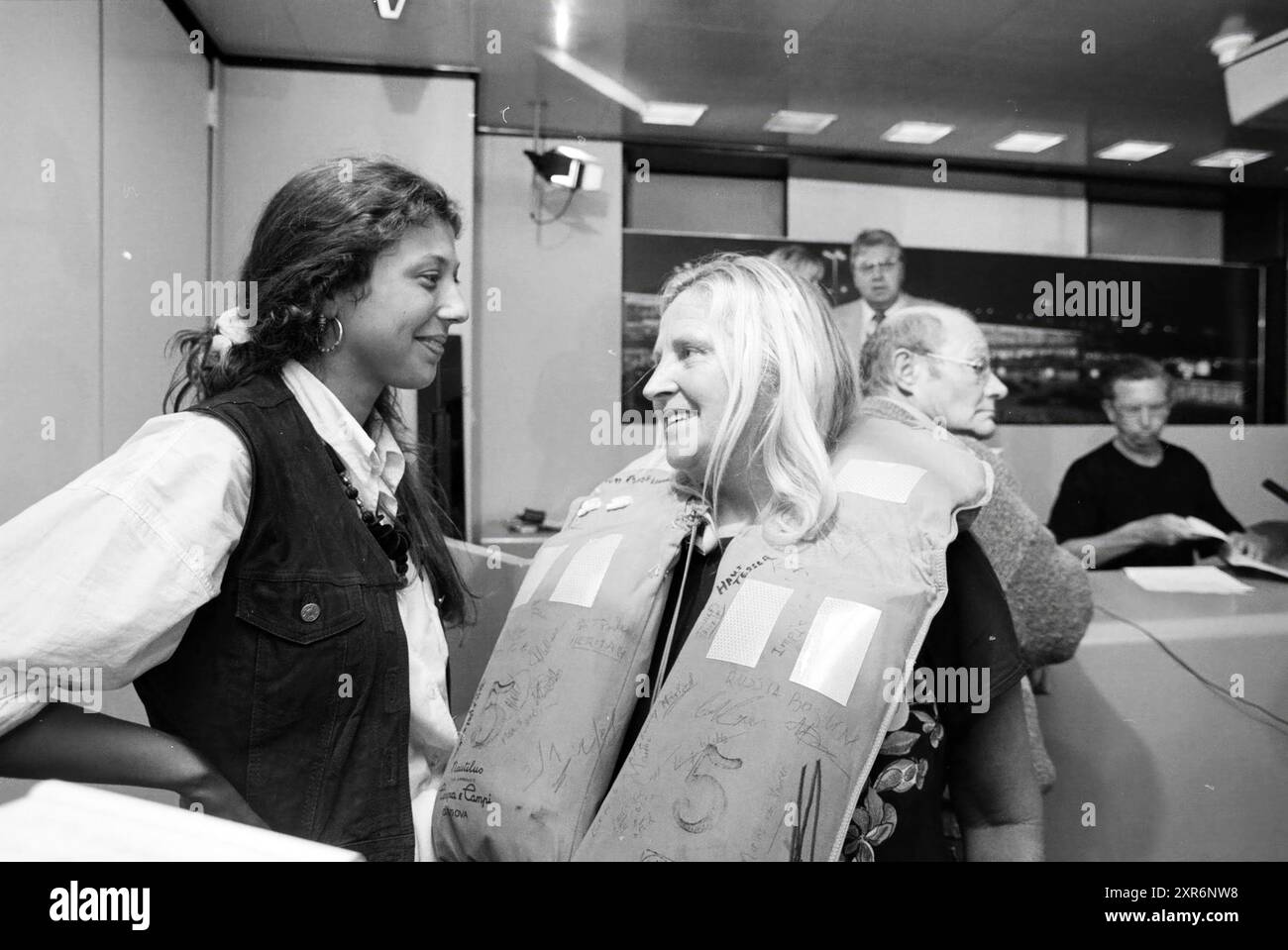 Press conference at Schiphol following MS Achille Lauro fire (woman ...