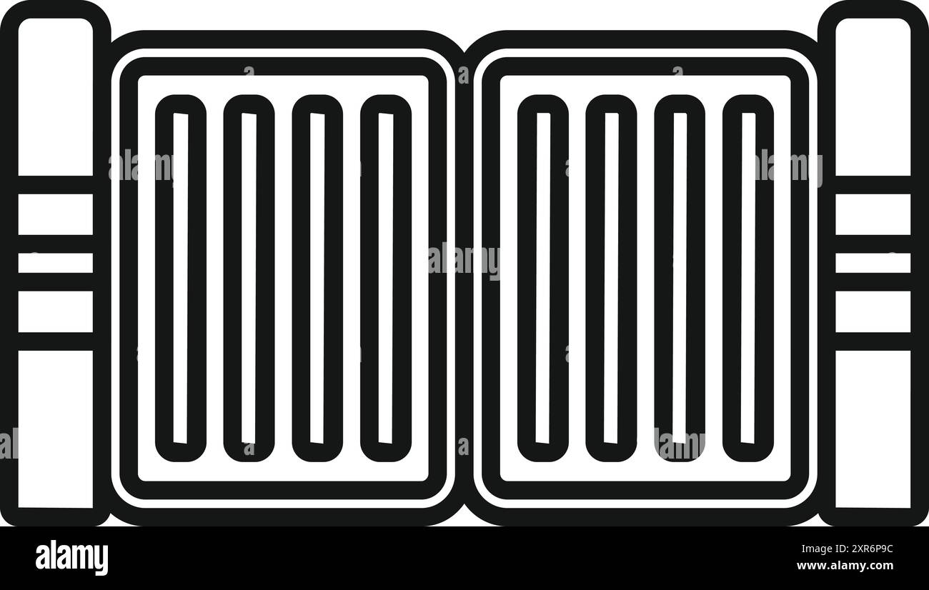 Securing gate Cut Out Stock Images & Pictures - Alamy