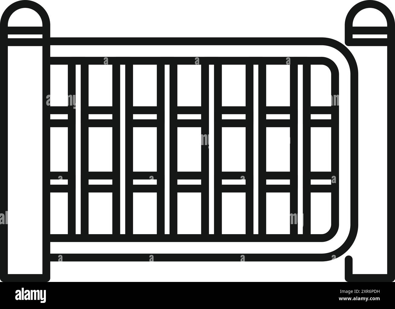 Closed garden gate Stock Vector Images - Alamy
