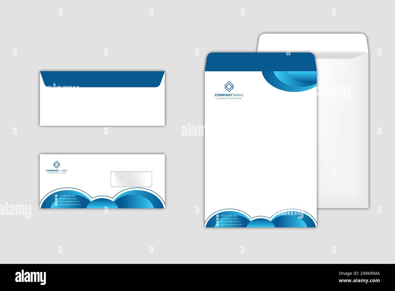 Corporate Envelope Design Template set Stock Vector Image & Art - Alamy