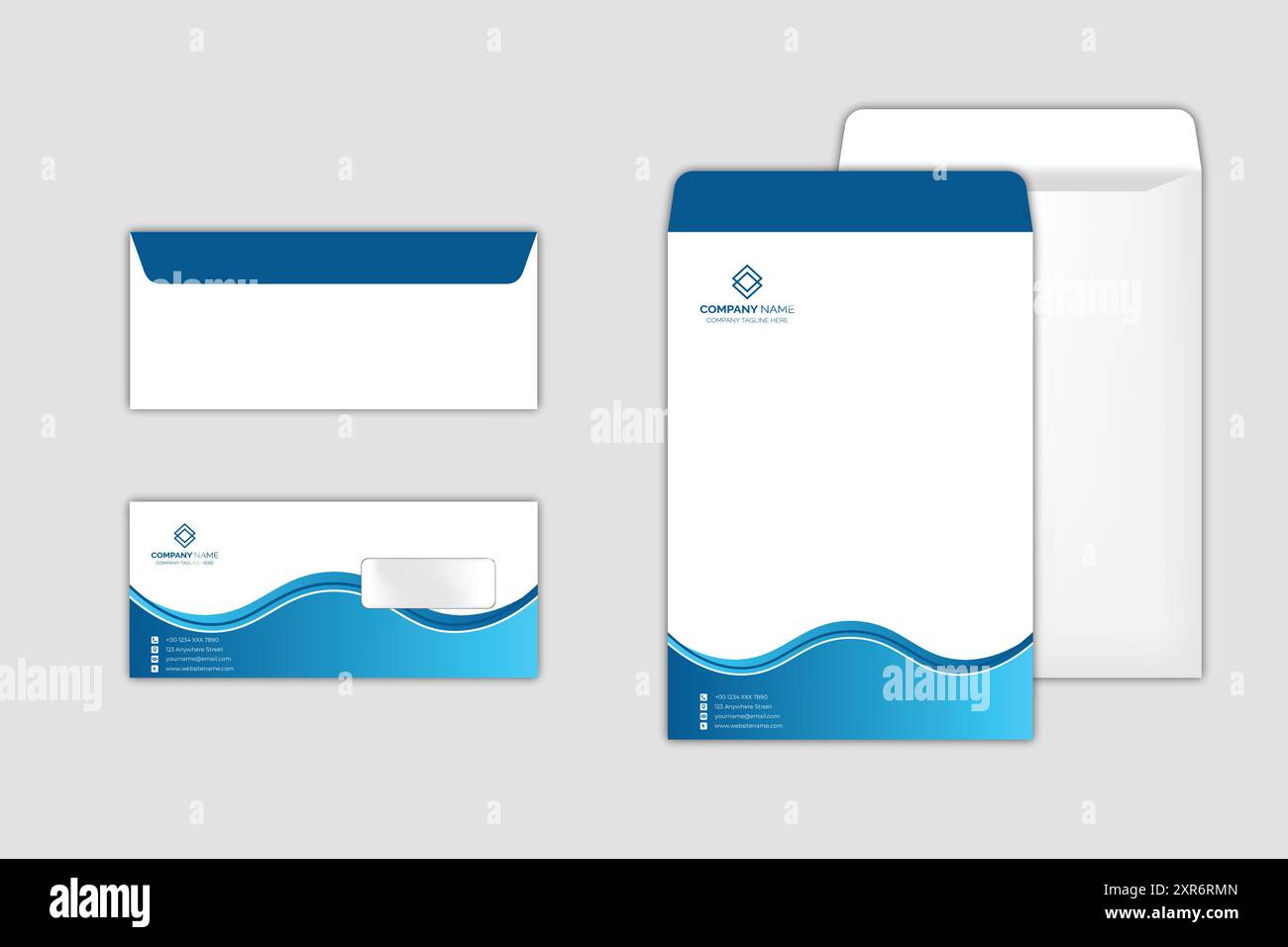 Corporate Envelope Design Template set Stock Vector Image & Art - Alamy