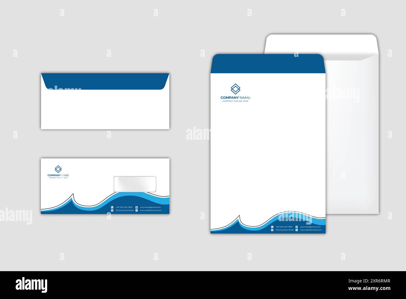 Corporate Envelope Design Template set Stock Vector Image & Art - Alamy