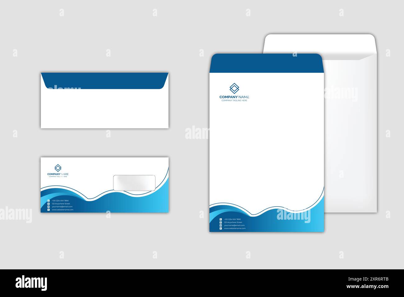 Envelope die cut template hi-res stock photography and images - Alamy