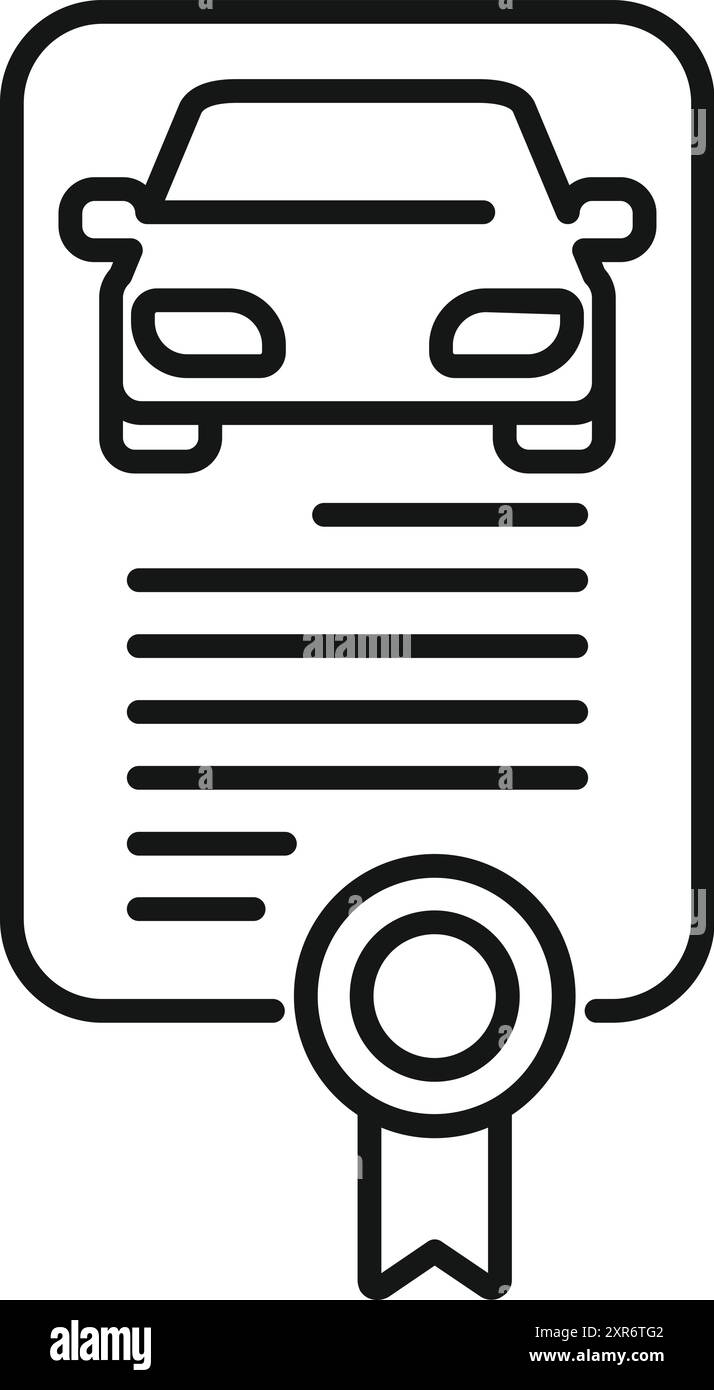 Car ownership certificate is representing a legal vehicle property ...