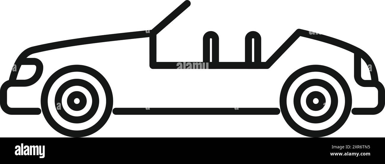 Convertible car with top down Stock Vector Images - Alamy