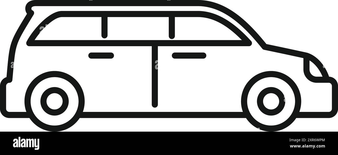 Black limousine icon representing luxury transportation service Stock ...
