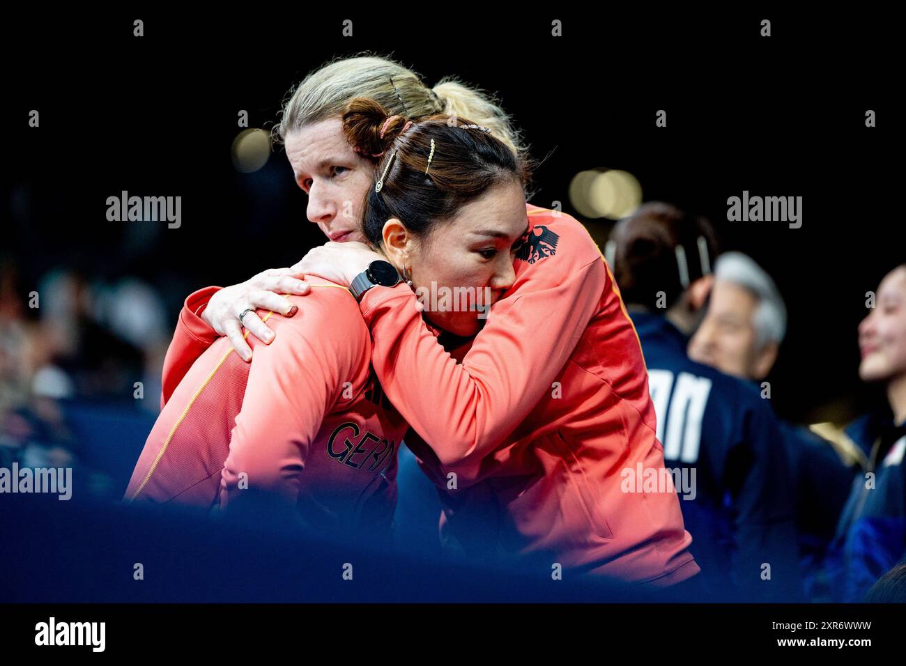 SHAN Xiaona (GER) Mit Bundestrainerin Tamara Boros FRA, Olympische ...