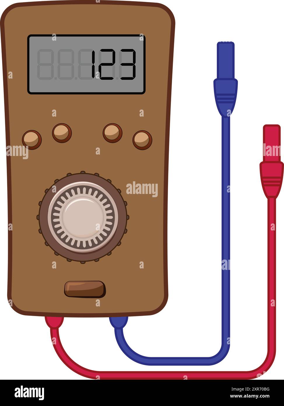 Electronic measuring device with analog dial and digital display ...