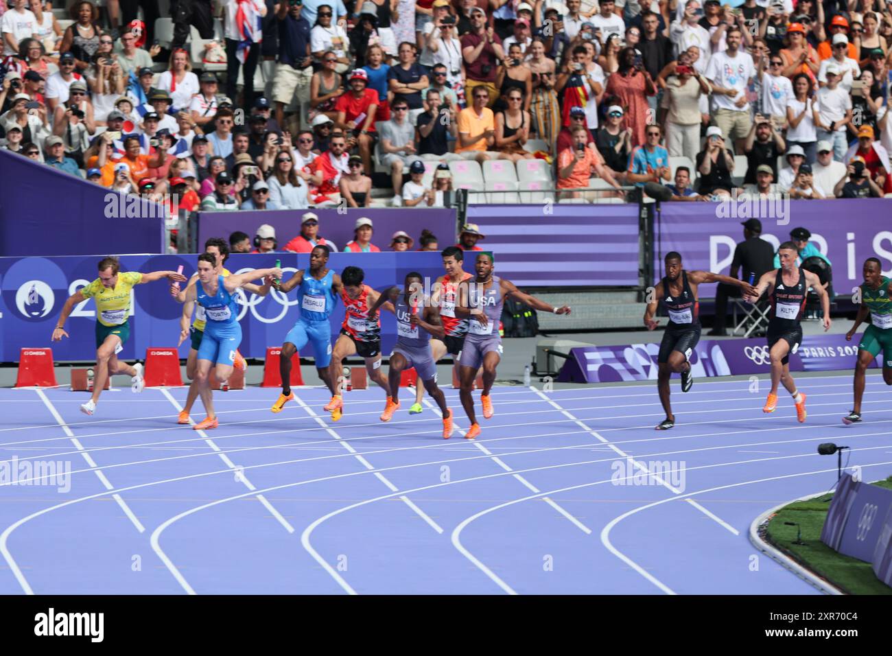 Saint-Denis, France. 8th Aug, 2024. (L to R) Koki Ueyama, Yoshihide Kiryu (JPN) Athletics : Men ...