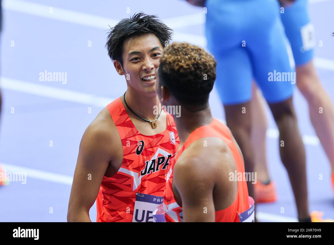 Saint-Denis, France. 8th Aug, 2024. Koki Ueyama (JPN) Athletics : Men's 4100m Relay Round 1 ...