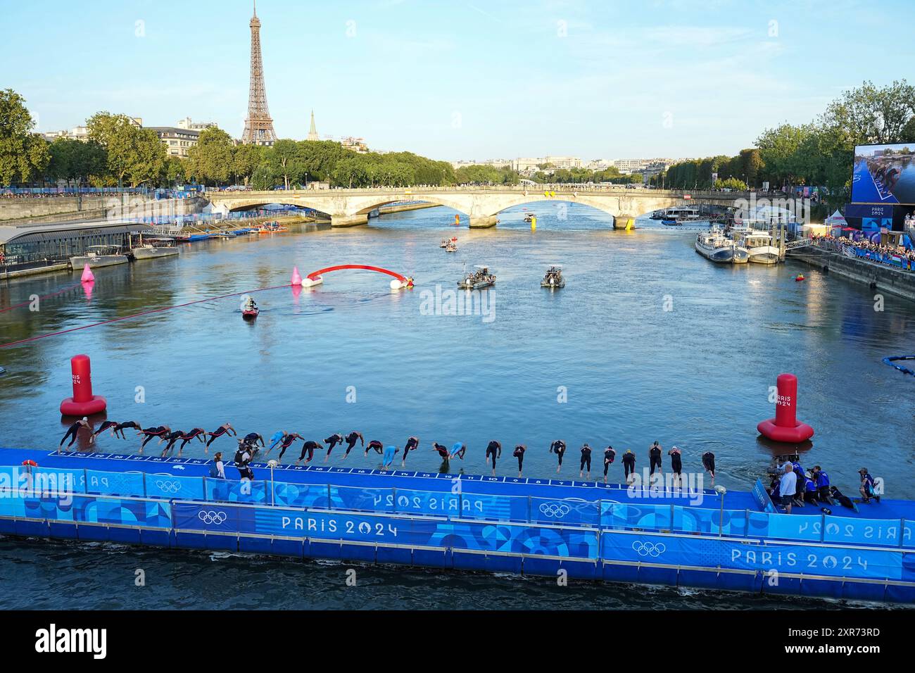 09 August 2024, Olympics, Paris 2024, swimming, open water, men's 10km ...