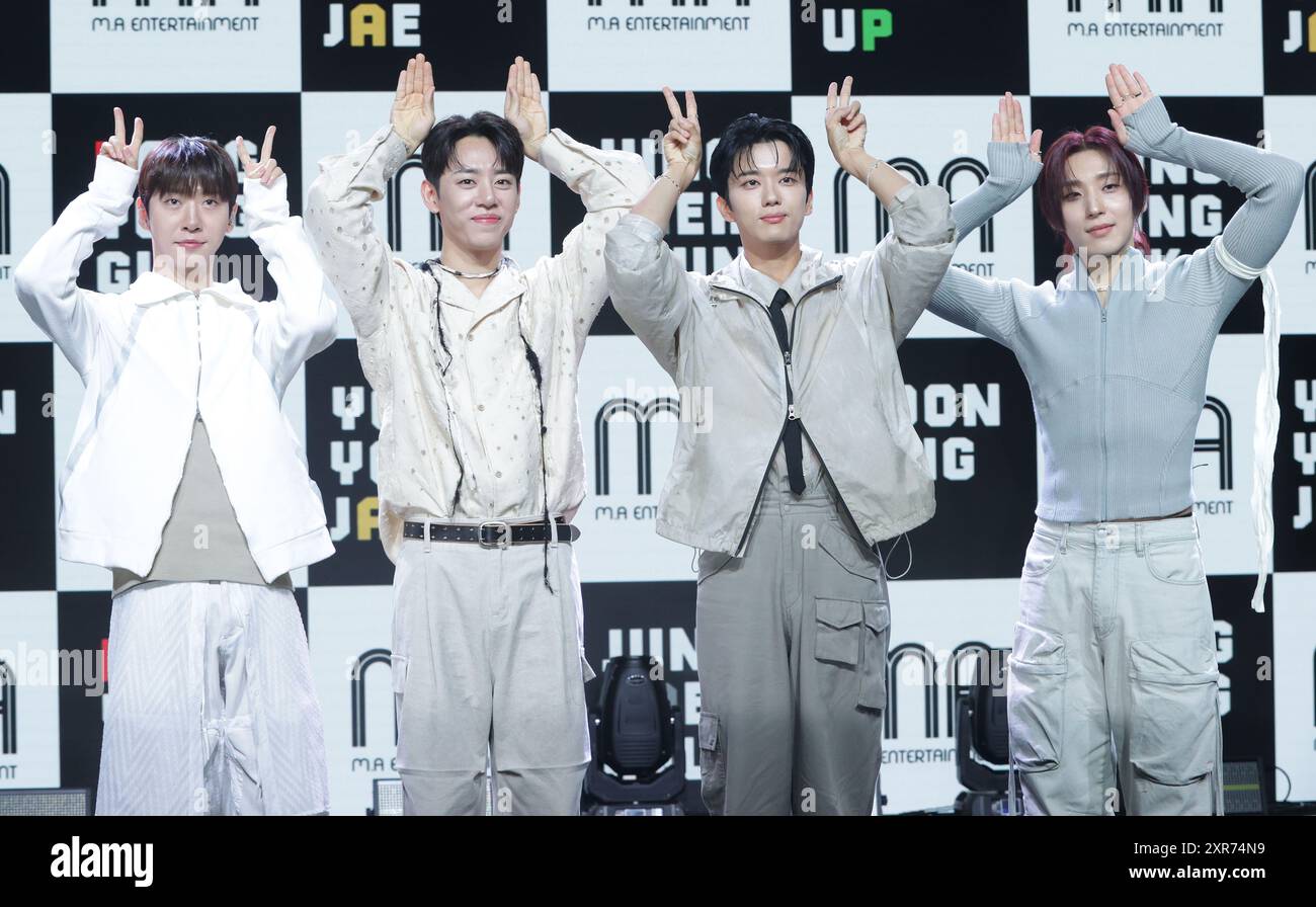 09th Aug, 2024. S. Korean boy group B.A.P Bang Yong-gook, Jung Dae-hyun ...