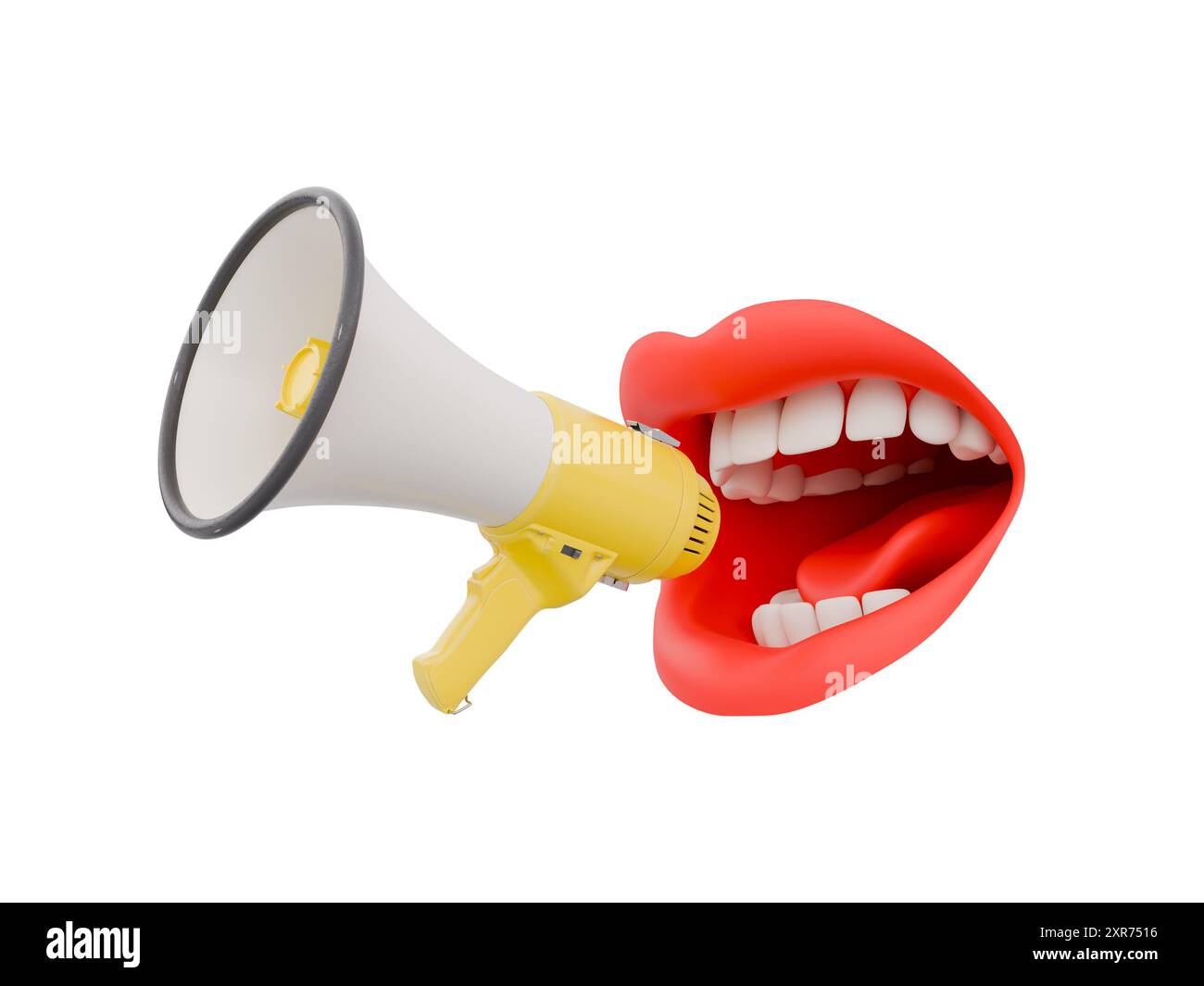 3d render megaphone tongue hi-res stock photography and images - Alamy