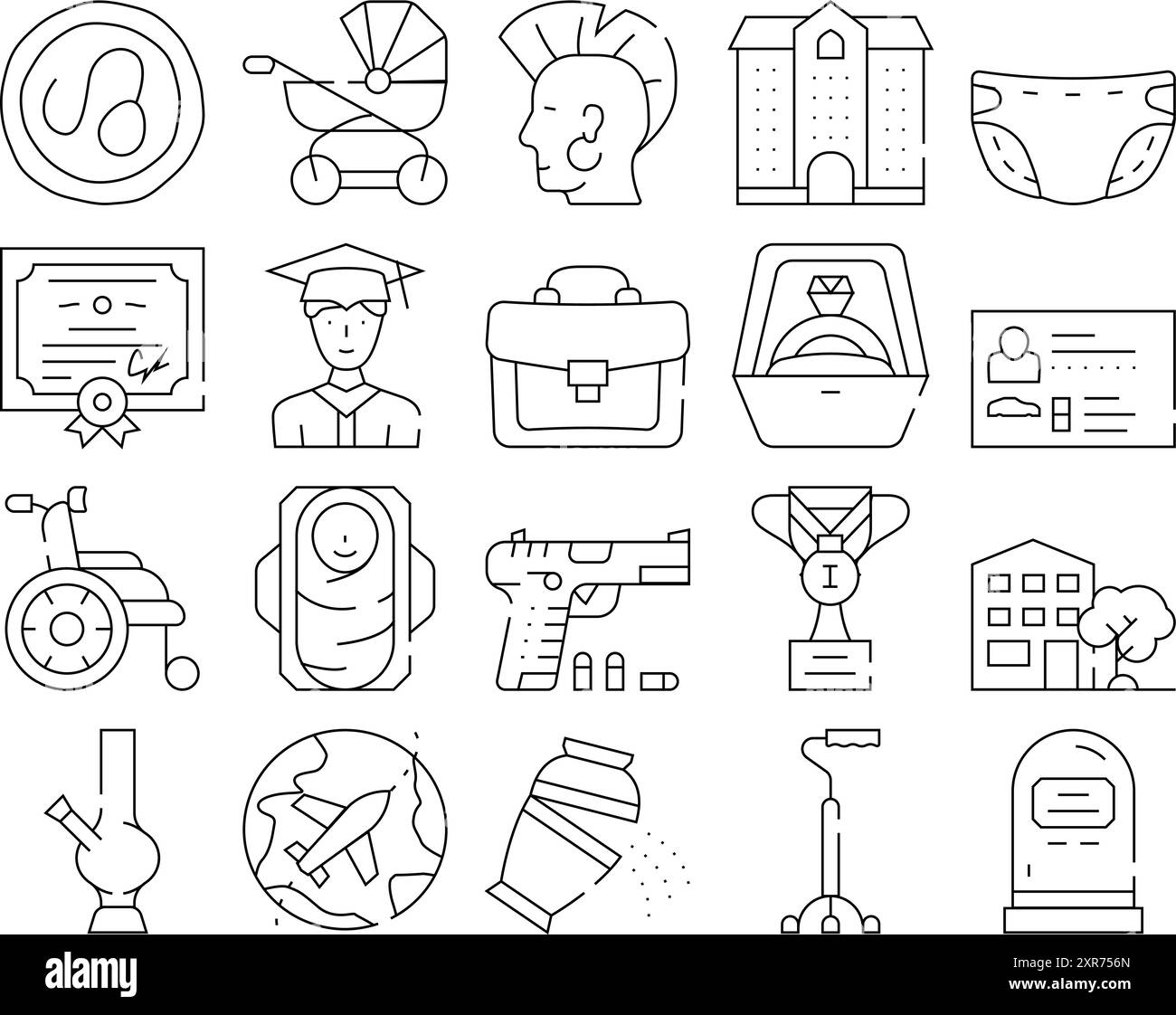 Life Cycle People Collection Icons Set Vector Stock Vector Image & Art ...