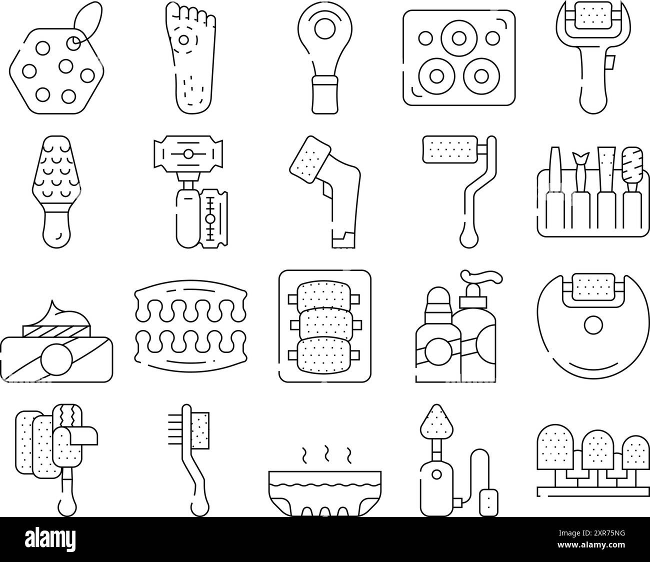 Foot grooming tool callus remover Black and White Stock Photos & Images ...