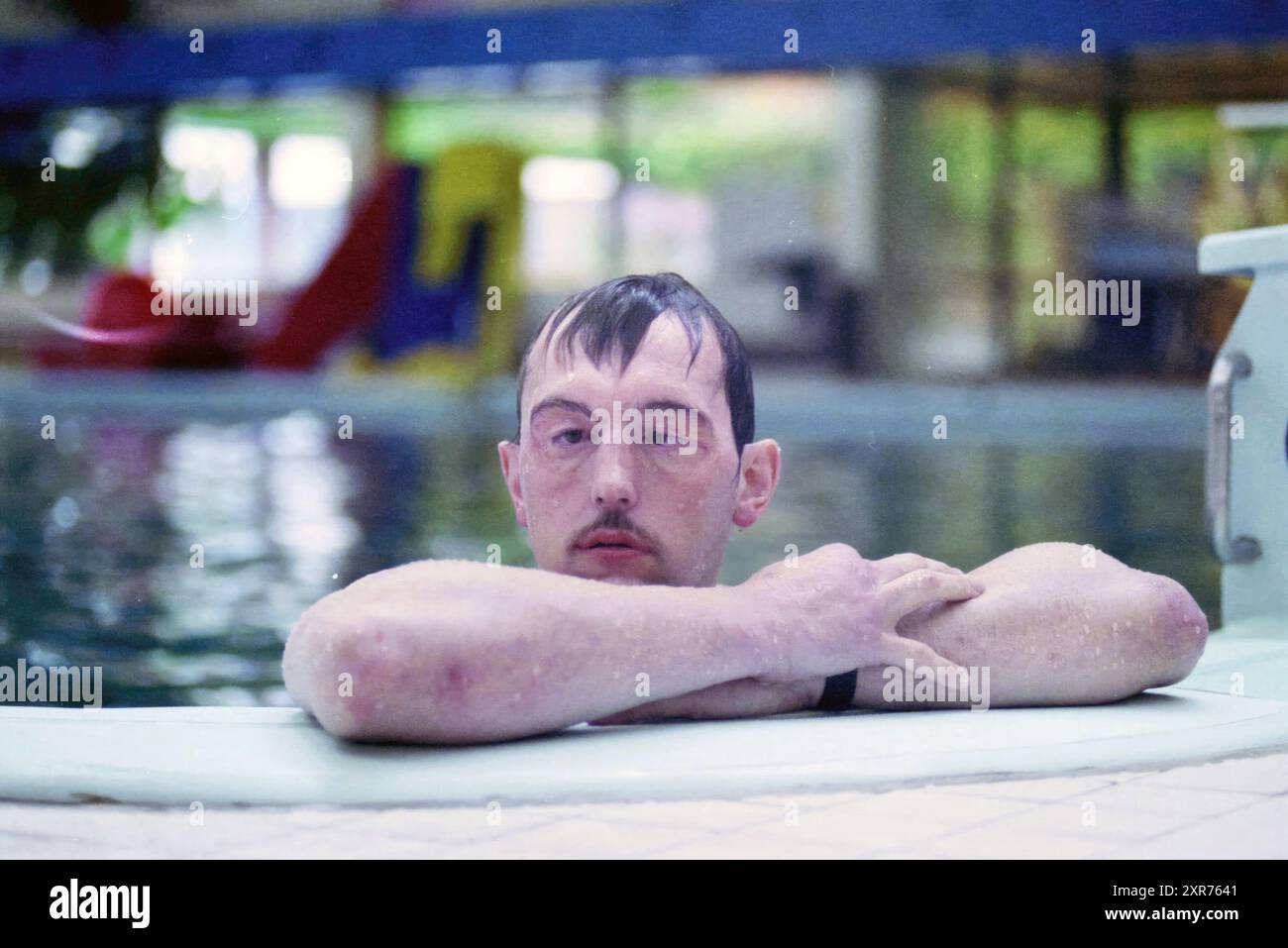 Disabled swimmer, IJmuiden, IJmuiden, The Netherlands, 13-07-1998 Stock ...