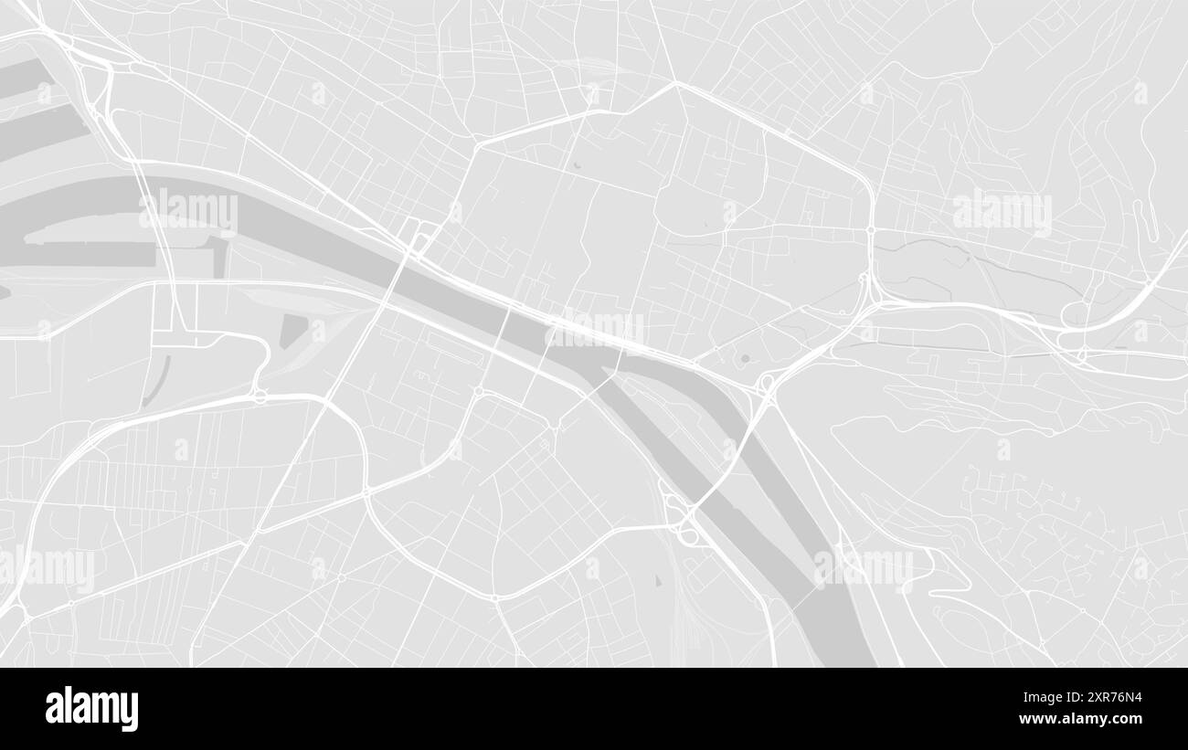 Background Rouen map, France, white and light grey city poster with ...